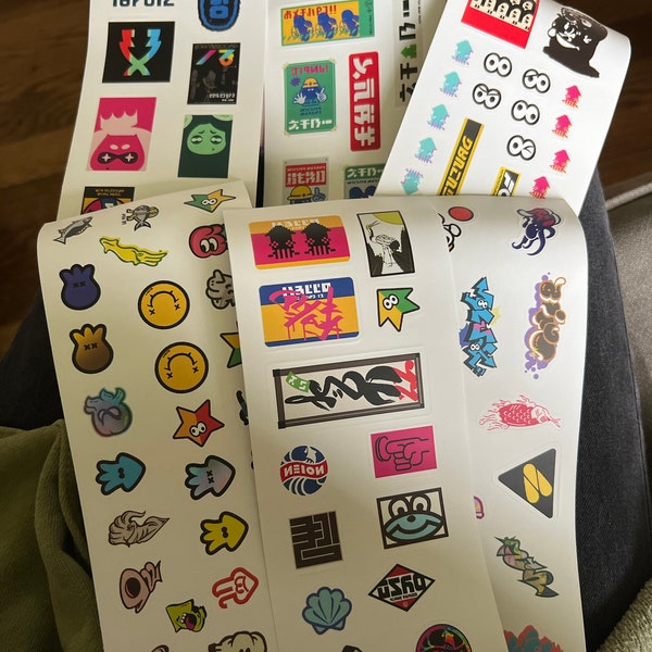 Splatoon Inspired Stickers: Hand-drawn Badge Fan-art Bundle - Etsy