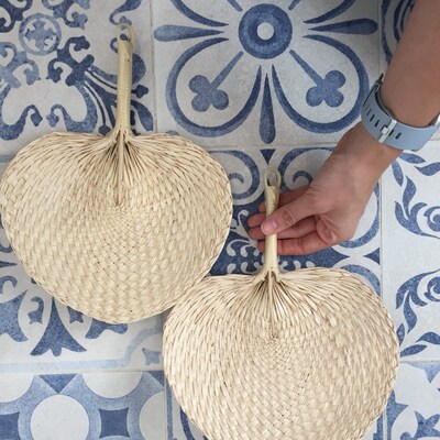 Woven Rattan Fan - Etsy