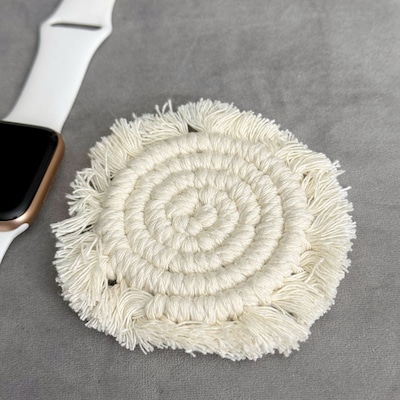 Macrame Boho Fringe Rug Brown, White, Gray, Pink, Mustard, Teal Macy ...