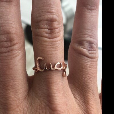Custom Name Ring Stackable Name Ring Personalized Name - Etsy