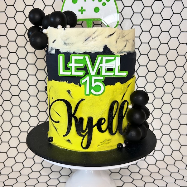 Gaming Cake Topper / Personalised Gamer Birthday Topper / Game ...