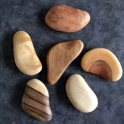 20 Natural Tree Building Blocks Montessori Inspired Wooden Toy Natural ...