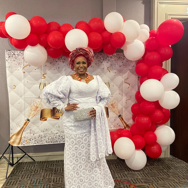 Iro and Buba , White Lace Wrapper and Blouse , African Women Clothing ...