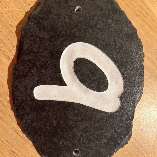 Oval Slate House Number 18cm X 11.5cm | Grey Slate Door Numbers - Etsy