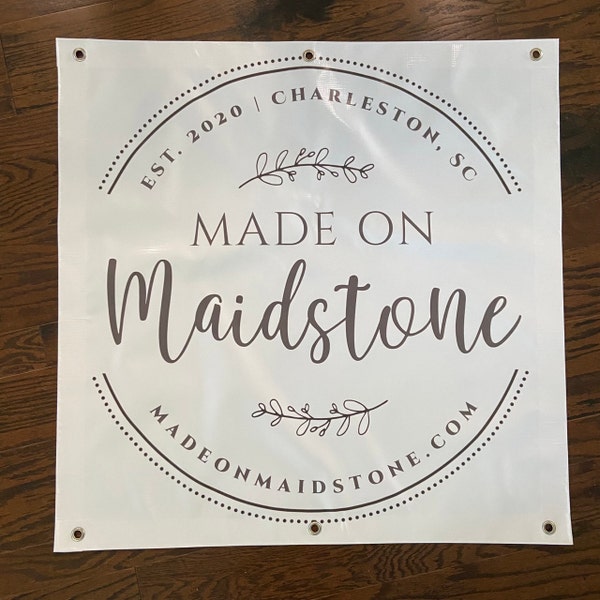 Custom Square Banner Vinyl, Full Color Banner, Vinyl Banner, Vinyl Sign ...