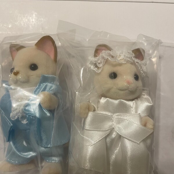 Vintage Calico Critters Dante Cat Wedding Couple - Rare UK Edition - Etsy