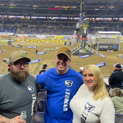 2 Sided T-shirt With Light Print ET3 Eli Fan Shirt Supercross ...