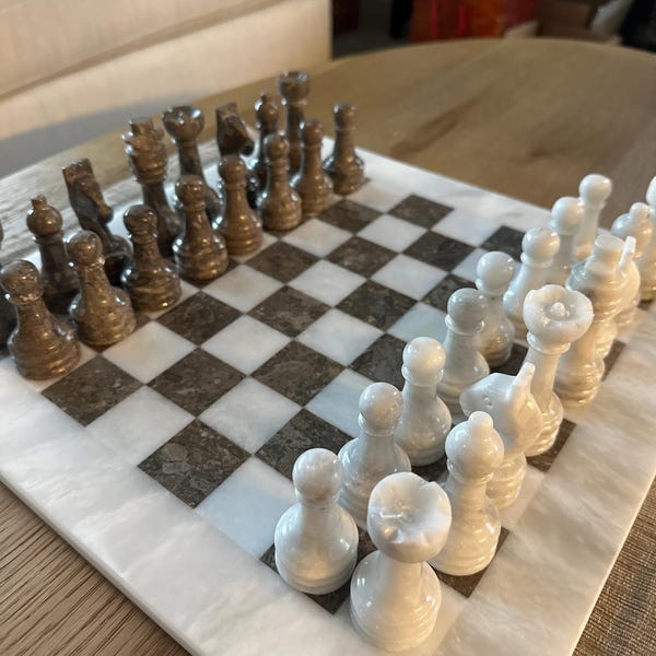 Chess Set | Handmade Marble Chess Set With Storage Case | Oceanic Chess ...