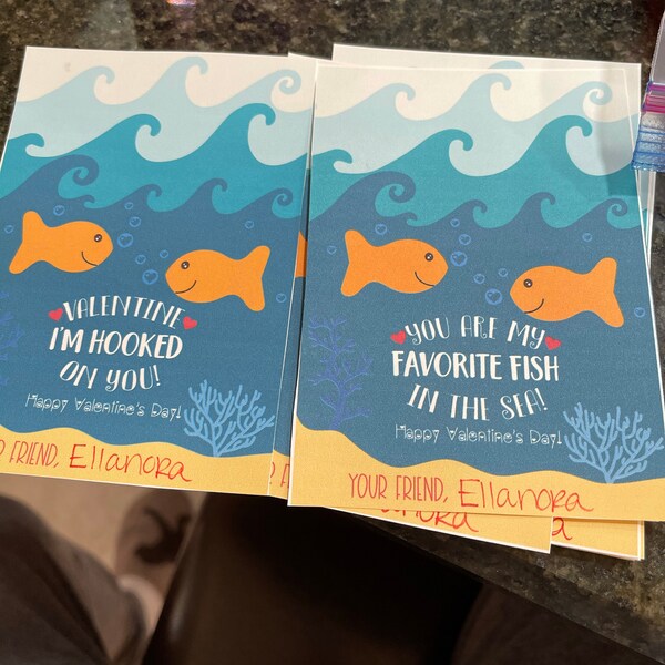 Goldfish Valentine Cards - Goldfish Valentines - Goldfish Valentine ...