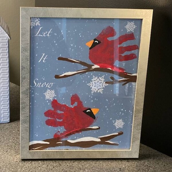 Tree Farm Truck Winter Handprint Art Craft, PRINTABLE Christmas Decor ...