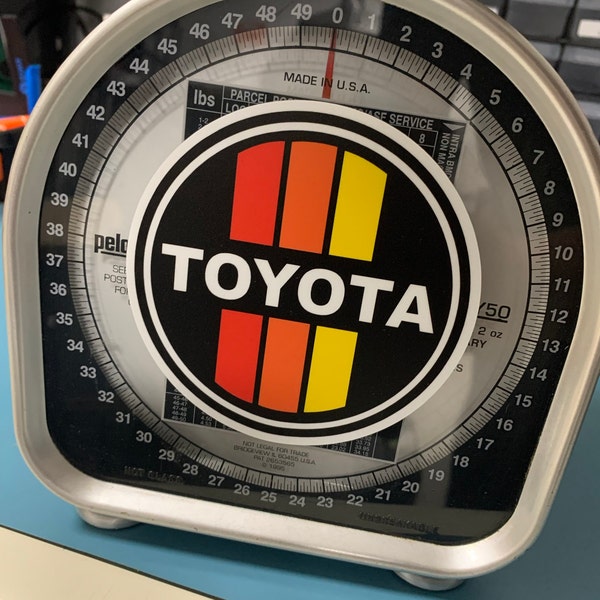 Toyota Retro Vintage Decal Sticker Round 4 Inch 3 Stripe - Etsy