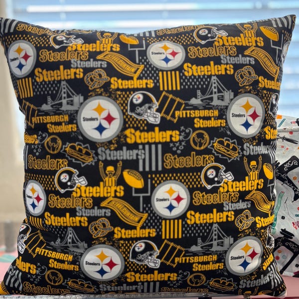 Steelers Retro/large Print Cotton Fabric - Etsy