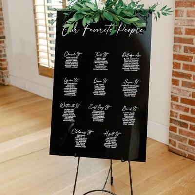 Wedding Seating Chart Sign Acrylic Escort Boards Seating - Etsy