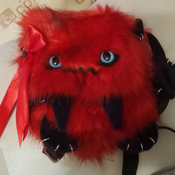 Creepy the Yellow Floof Monster Friend Backpack/messenger Bag/monster ...