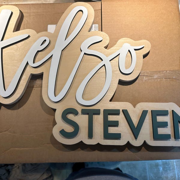 Custom Wooden Outlined Name Sign for Nursery - Etsy