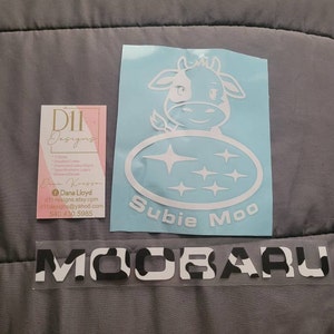 Subie Moo Moo Moobaru Cow Face Car Decal Subaru Moo'vement Movement ...