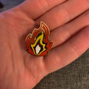 Blue Dumpster Fire Hard Enamel Lapel Pin - Etsy