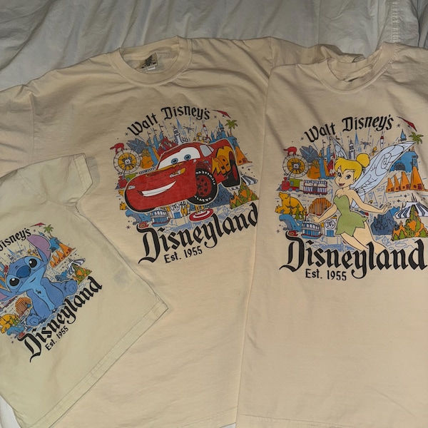 Custom Name Disney Characters Shirt, Personalized Disney Shirt, Disney ...