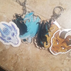 Moon and Qibli [ Wings of Fire WOF Acrylic Charm ] - Etsy