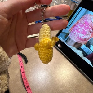 Crochet Mini Orange Keychain - Etsy