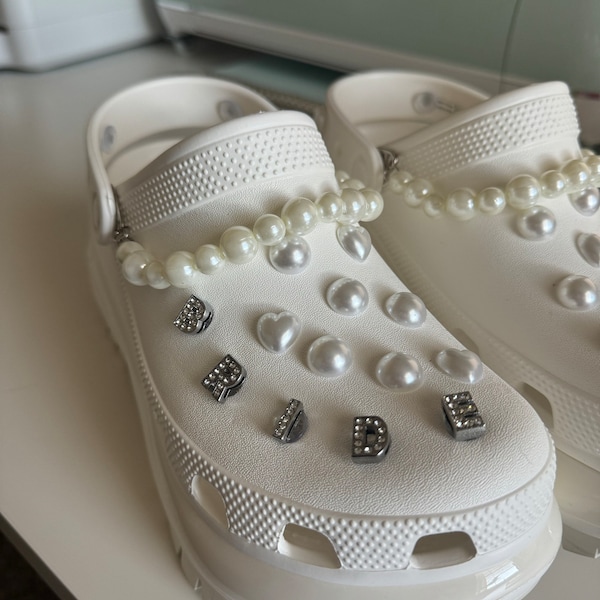 2pcs White Pearl Shoe Chains, DIY Shoe Decor, Shoe Chains Without Shoes ...