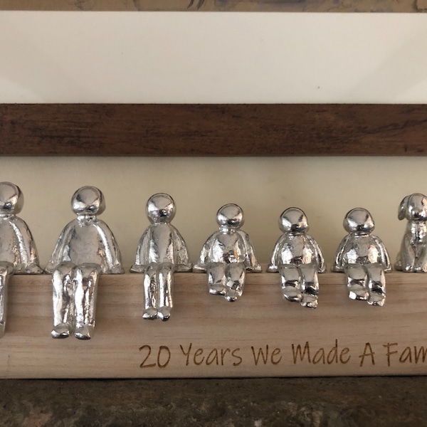 20 Years We Made a Family Sculpture Figurines - 20th Anniversary ...