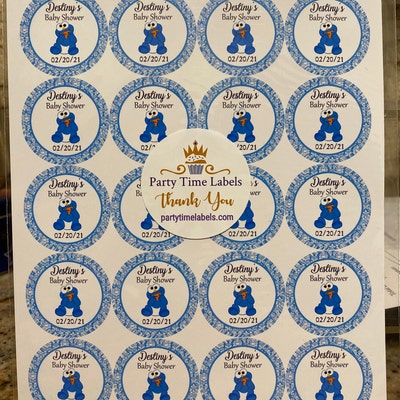 Cookie Monster Personalized Labels Baby Shower Favor Labels Birthday ...