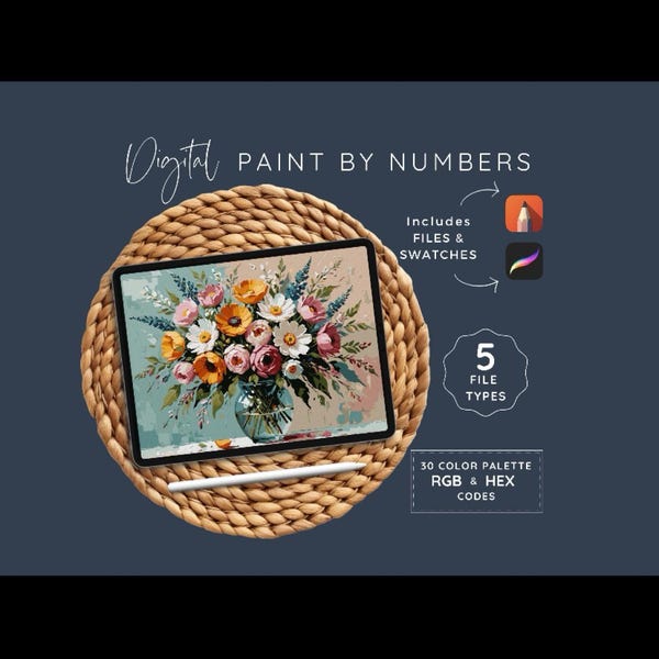 Procreate Paint by Numbers, Cute Garden Shed, PDF Coloring Pages, DIY ...
