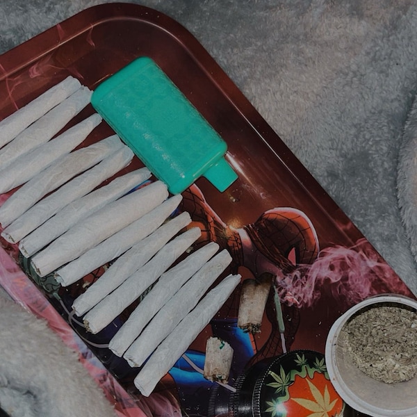 Good Vibes Metal Rolling Tray With Smell Proof Tube (7" X 5.5") Tray ...