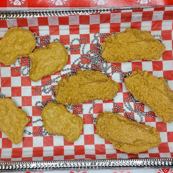 4/3pcs Fried Chicken Legs Wings Nuggets Fake Food Realistic Imitation ...