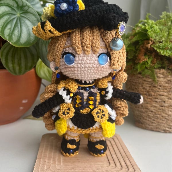 Crochet PDF Pattern: furina Chibi Amigurumi - Etsy