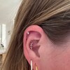14K Solid Gold Dog Tragus Piercing / Minimalist Flat Back Helix ...