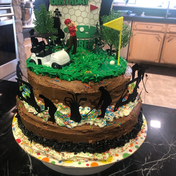 Golf Cake Kit / Golfer Cake Decorations / DIY Golf Birthday Cake / Golf ...