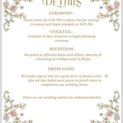 Sage Green Toile Wedding Invitation Vintage Floral Wedding Invite ...