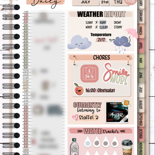 Realistic Digital Stickers - Digital Planner Stickers - Digital Mock up ...