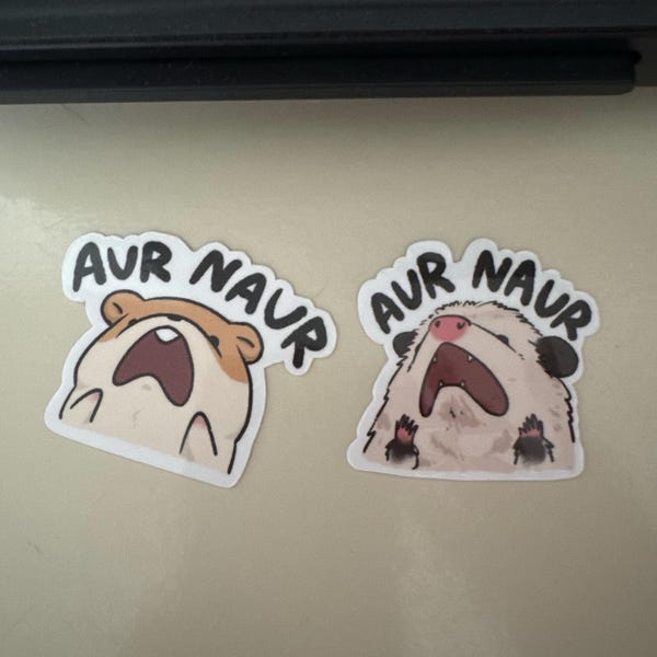 Aur Naur Cute Sticker | Series 1 | Funny Sticker | Possum Hamster ...