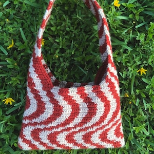 Wavy Psychedelic Tote Bag Crochet Pattern - Etsy