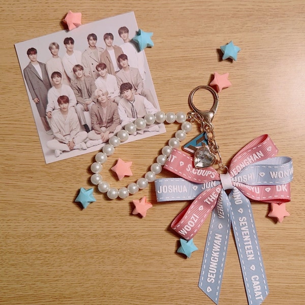 SEVENTEEN SVT Caratbong Ribbon Bow Keychain Pendant Light Stick Lanyard ...