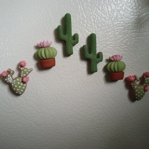 Cactus Magnet 6 Piece Set, Cactus Flower Magnet, Locker Magnets, Busy ...