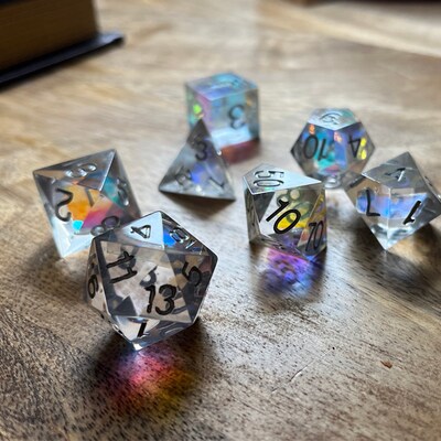 Dunamancy Prismatic and Multi-dimensional Sharp Edge Clear Resin Dice ...