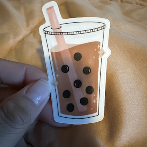 Boba Clear Sticker Food Sticker Boba Sticker Boba Vinyl Sticker Boba ...