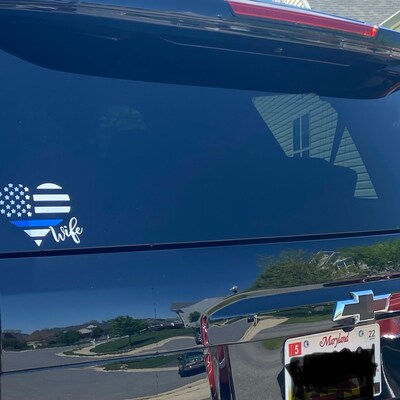 Thin Blue Line Flag Decal, Police Flag, Police Wife, Blue Lives Matter ...