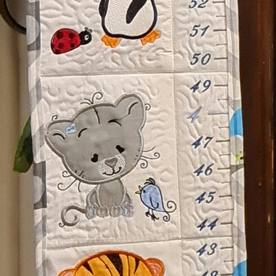 Height Growth Chart Machine Embroidery Design - Etsy