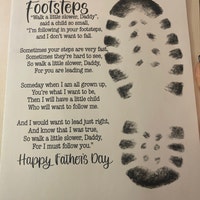 Fathers Day Footprint Craft Following in Your Footsteps DIY - Etsy ...