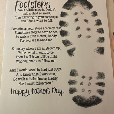 Fathers Day Footprint Craft, Following in Your Footsteps, DIY Craft ...