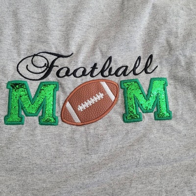 Football Mom Applique Machine Embroidery Design, Football Mom ...