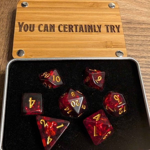Mushroom Dice Vault and Multicolored Mushroom Dice Set, Dice Set ...