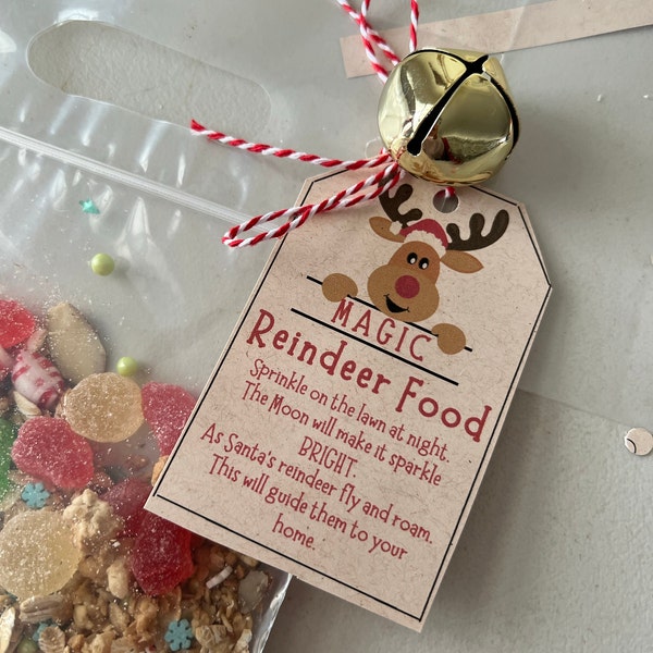 Magic Reindeer Food Tags, Reindeer Food Tag, Reindeer Food, Printable ...