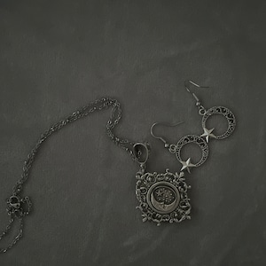 Photo Locket, Starry Sky Locket, Moon and Stars, Keepsake Locket, Gift ...