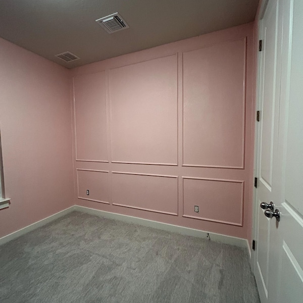 Wall Molding Kit - DIY Accent Wall Kit - Office Wainscoting Panels - 3 ...